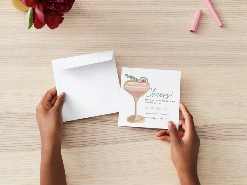 Cheers! Party Invitation Template | Editable Birthday Party Invite ...