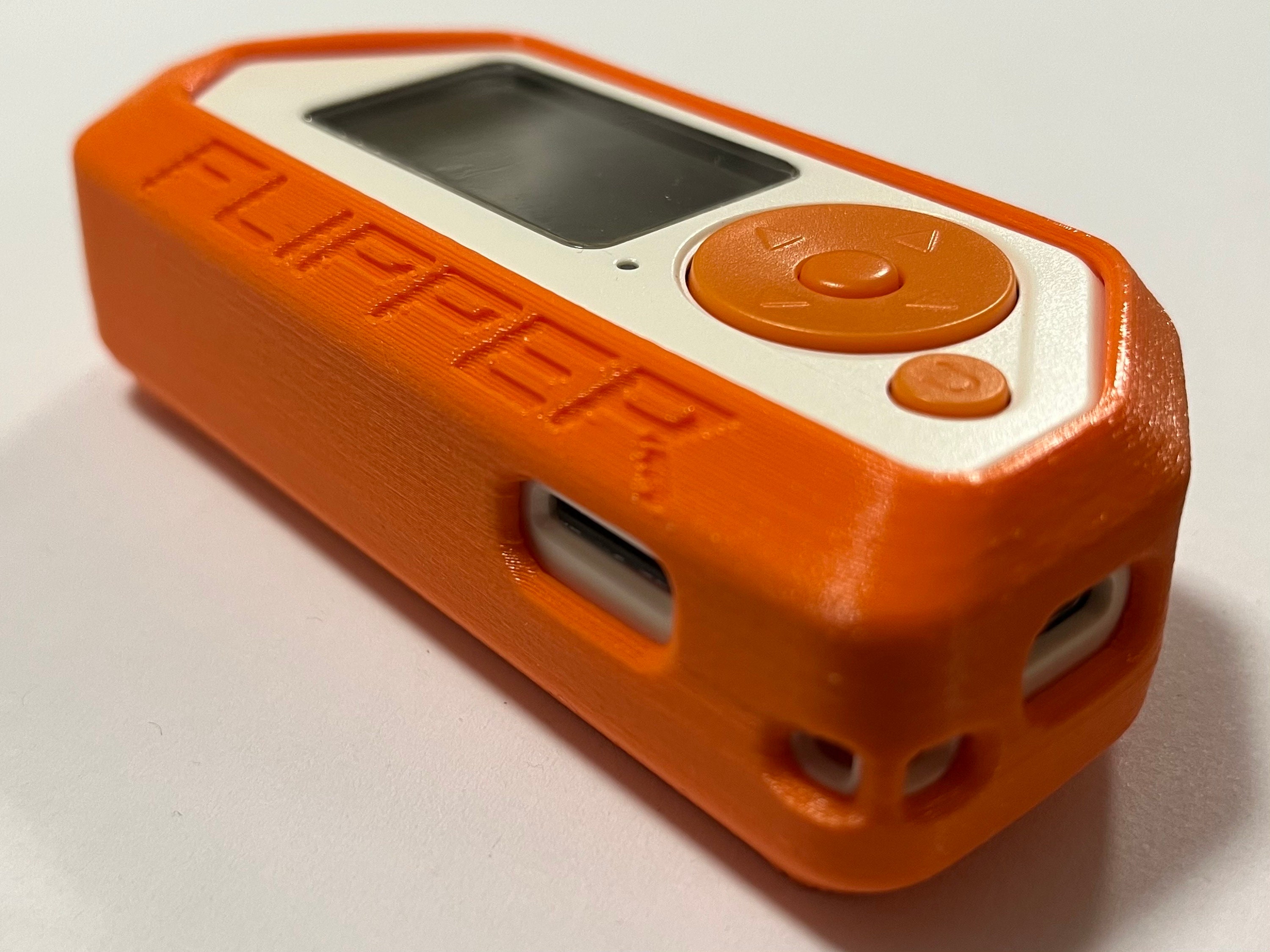 Soft TPU Bumper Flipper Zero With Integrated Ibutton Cover Orange With ...