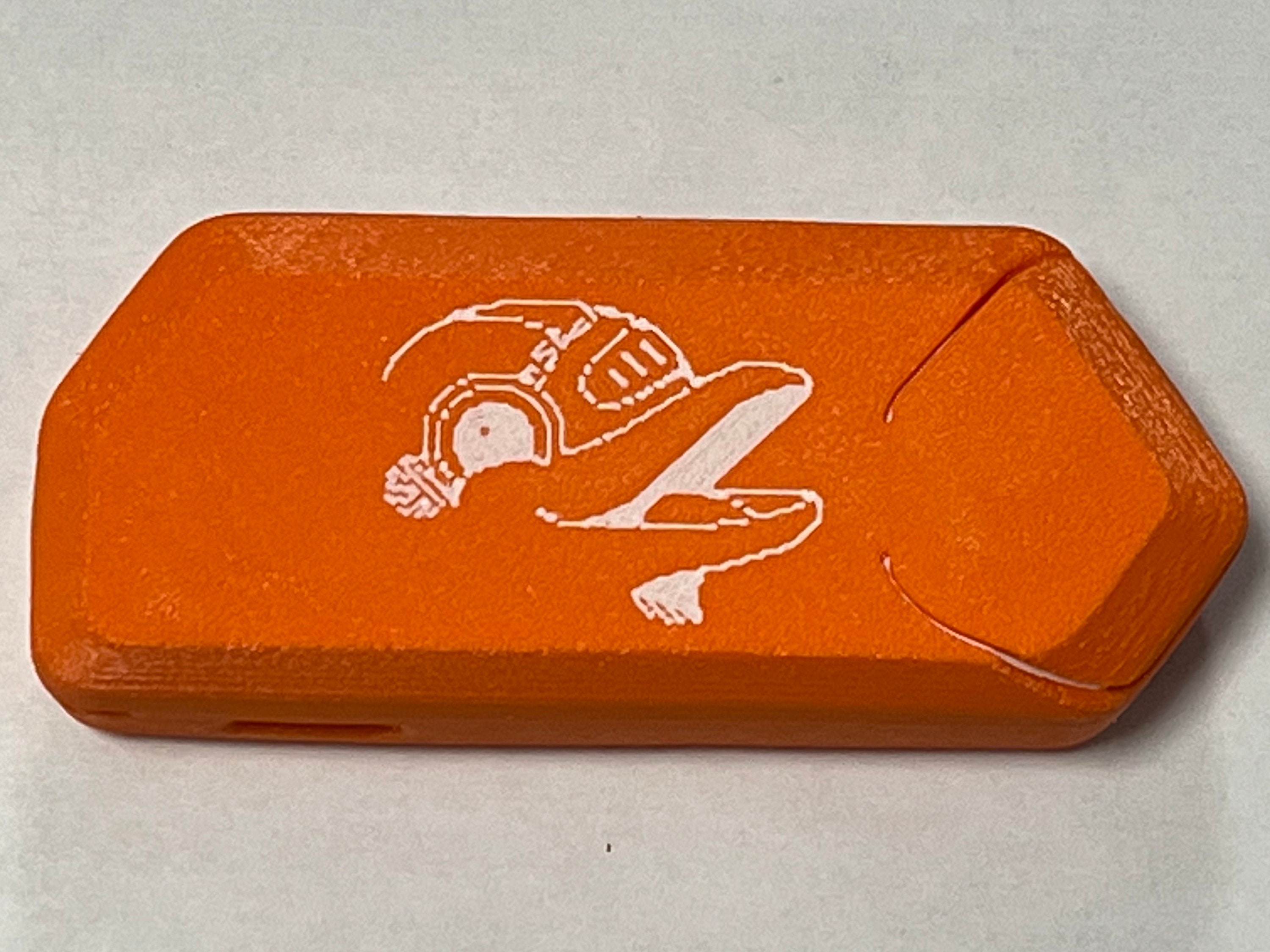 Soft TPU Bumper Flipper Zero With Integrated Ibutton Cover Orange With ...