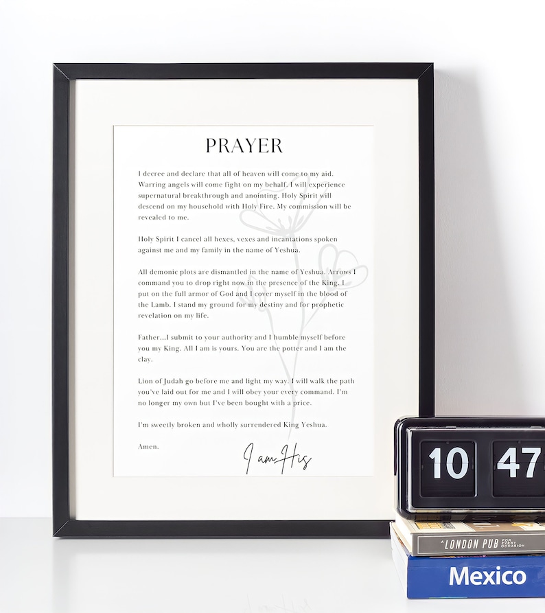 Digital Prayer Print | Printable Prayer Wall Art | Wall Prayer ...