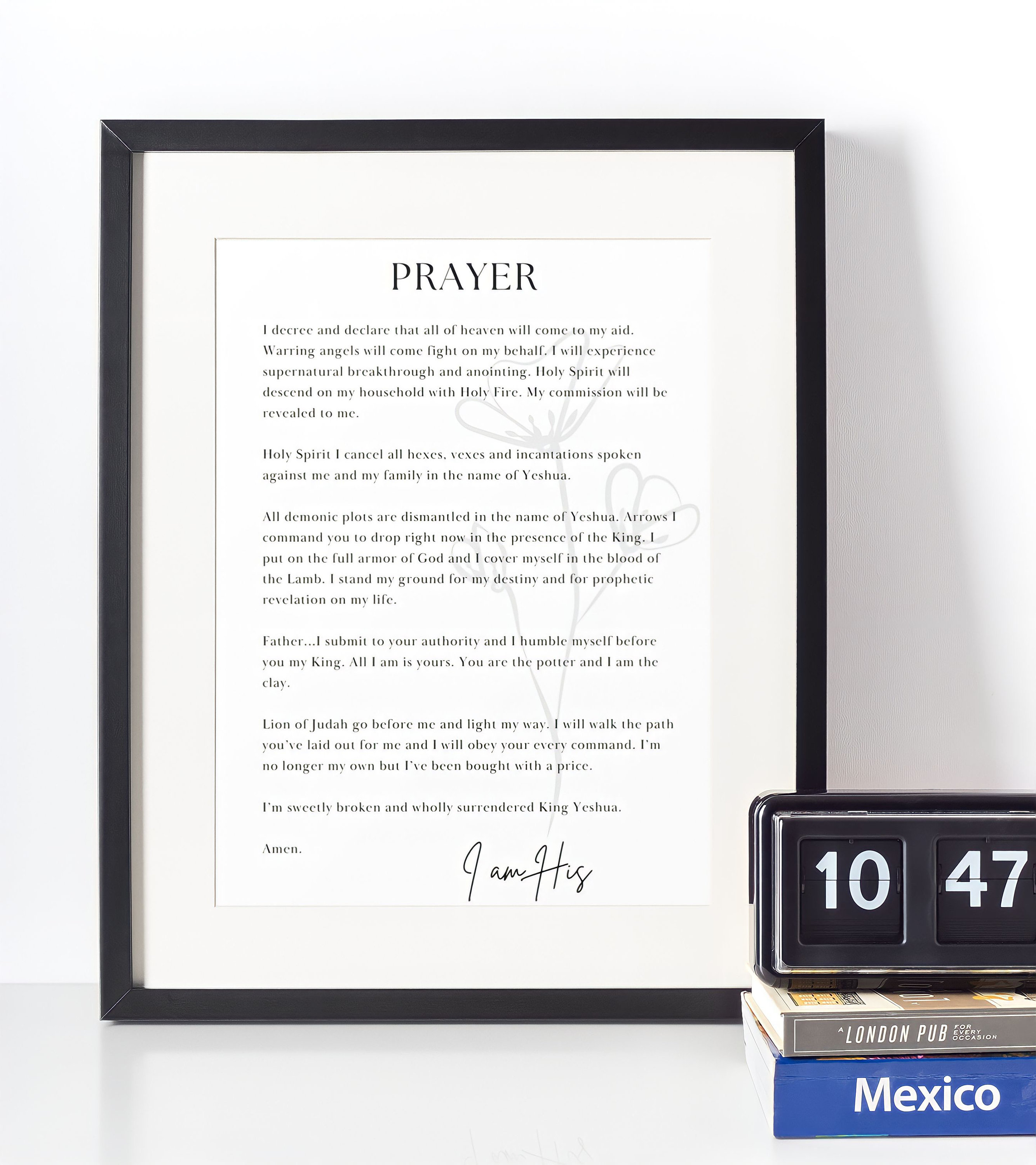 Digital Prayer Print | Printable Prayer Wall Art | Wall Prayer ...