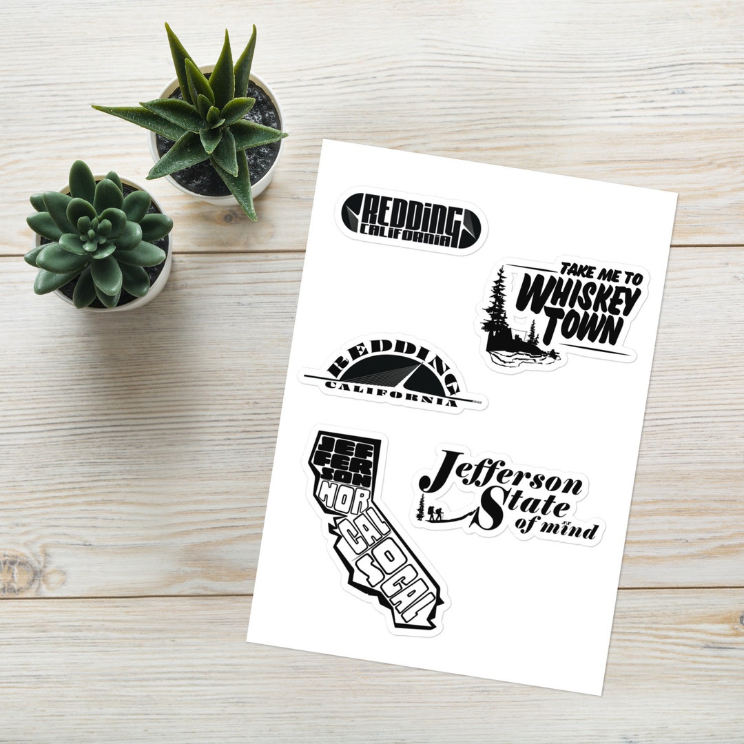 5 Assorted Norcal/redding Stickers Gift, Souvenir, Travel - Etsy