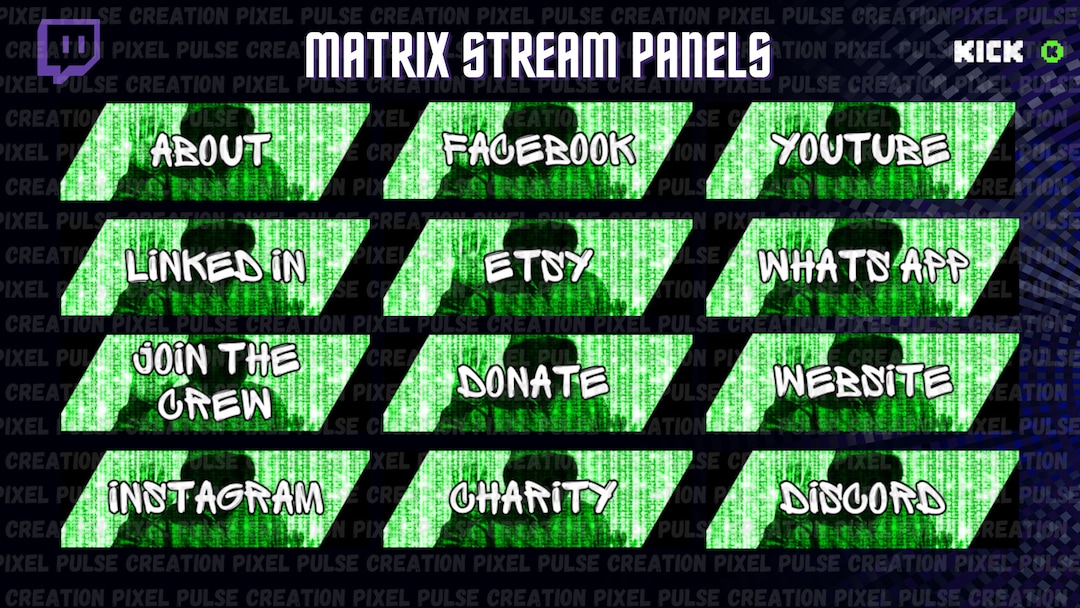 X24 Twitch Panels Matrix Pack - Etsy