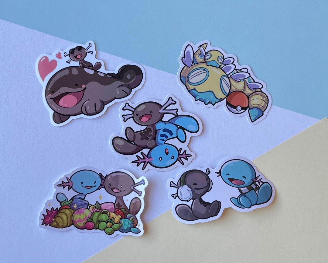 Variety Vinyl Die Cut Stickers - Pokémon - Wooper Dunsparce Dudunsparce ...