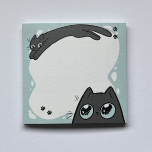 Cute Cat Post-it Notes Sticky Notes Stationary 3"x3" 50 Sheets - Etsy