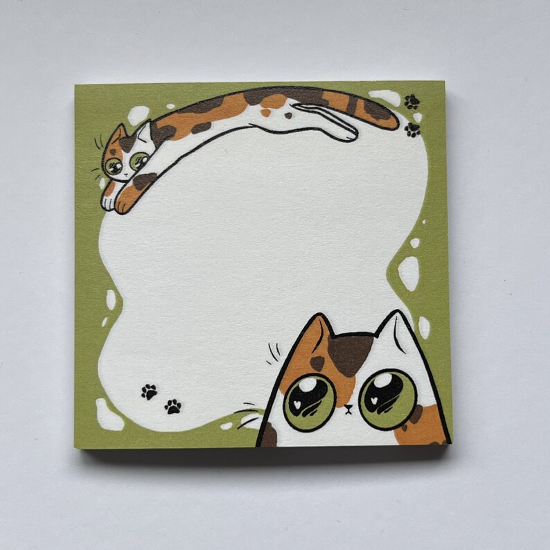 Cute Cat Post-it Notes Sticky Notes Stationary 3x3 50 Sheets - Etsy