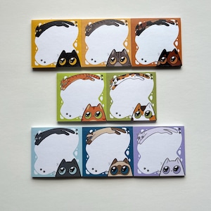 Cute Cat Post-it Notes Sticky Notes Stationary 3"x3" 50 Sheets - Etsy