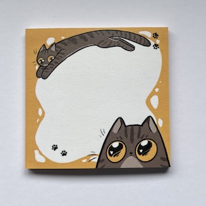 Cute Cat Post-it Notes Sticky Notes Stationary 3"x3" 50 Sheets - Etsy
