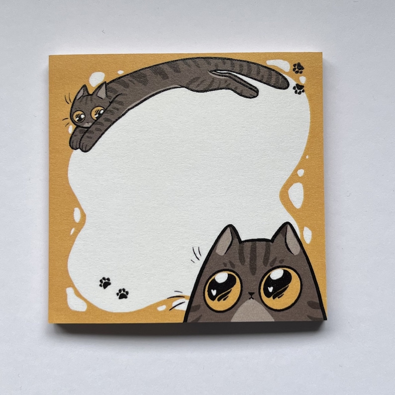 Cute Cat Post-it Notes Sticky Notes Stationary 3x3 50 Sheets - Etsy