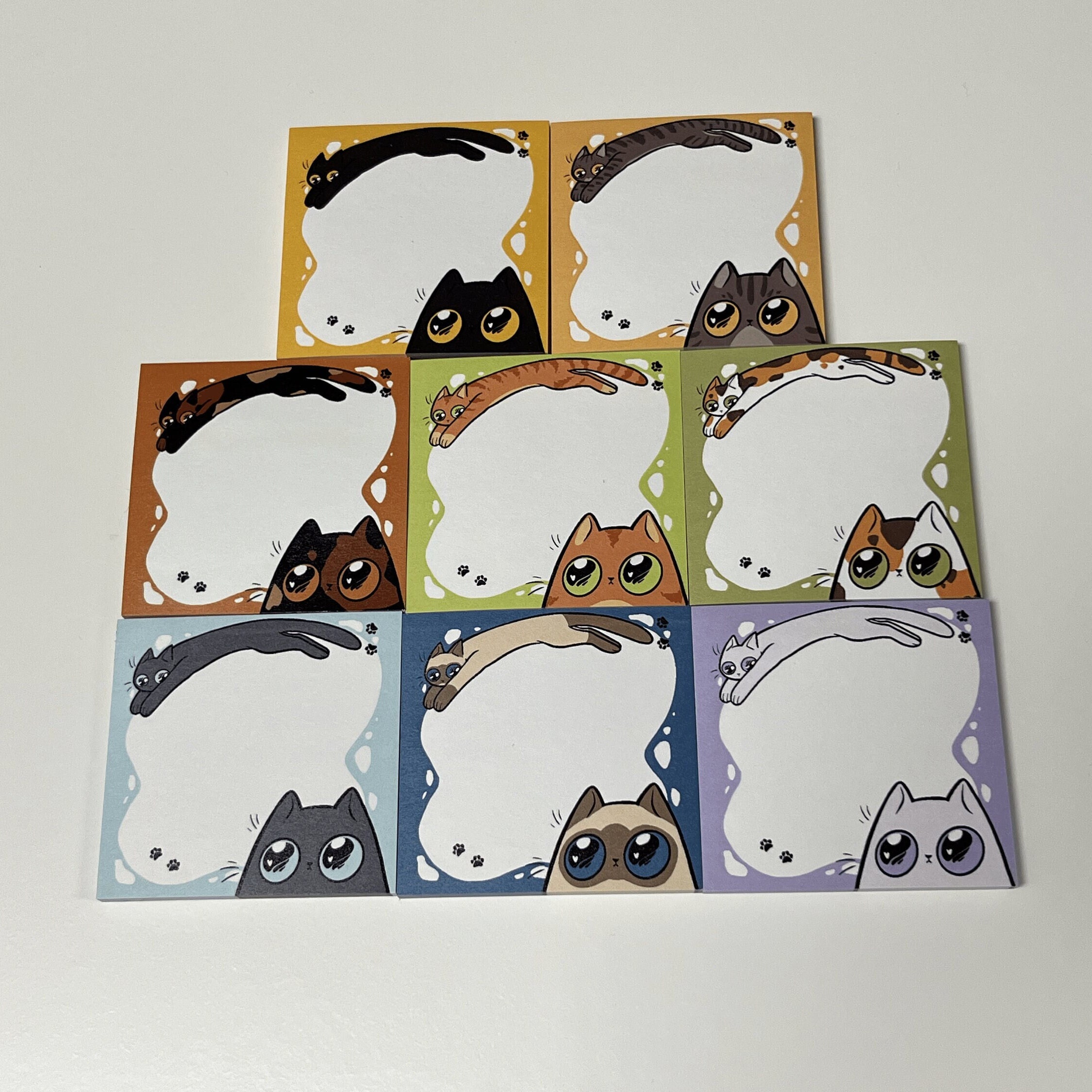 Cute Cat Post-it Notes Sticky Notes Stationary 3x3 50 Sheets - Etsy
