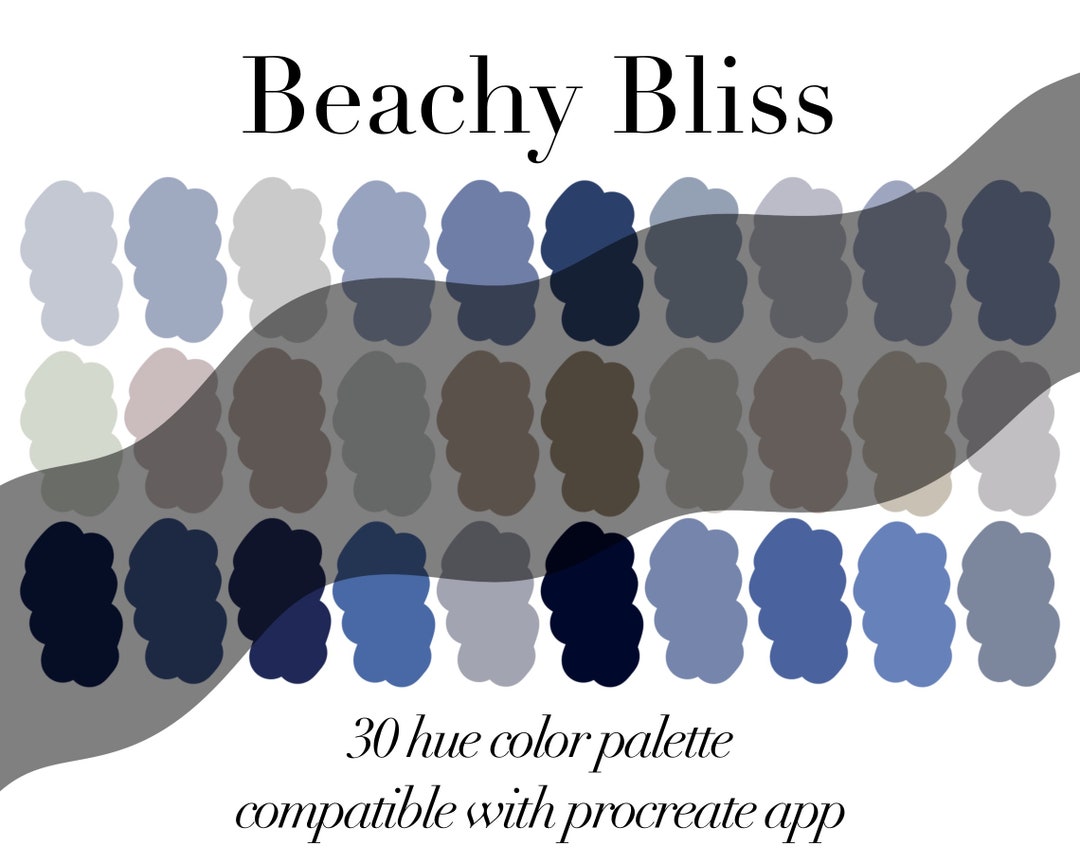 Beachy Bliss Color Palette Swatches for Procreate Ipad Color - Etsy ...