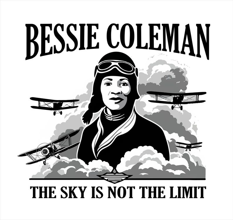 Bessie Coleman PNG - Etsy