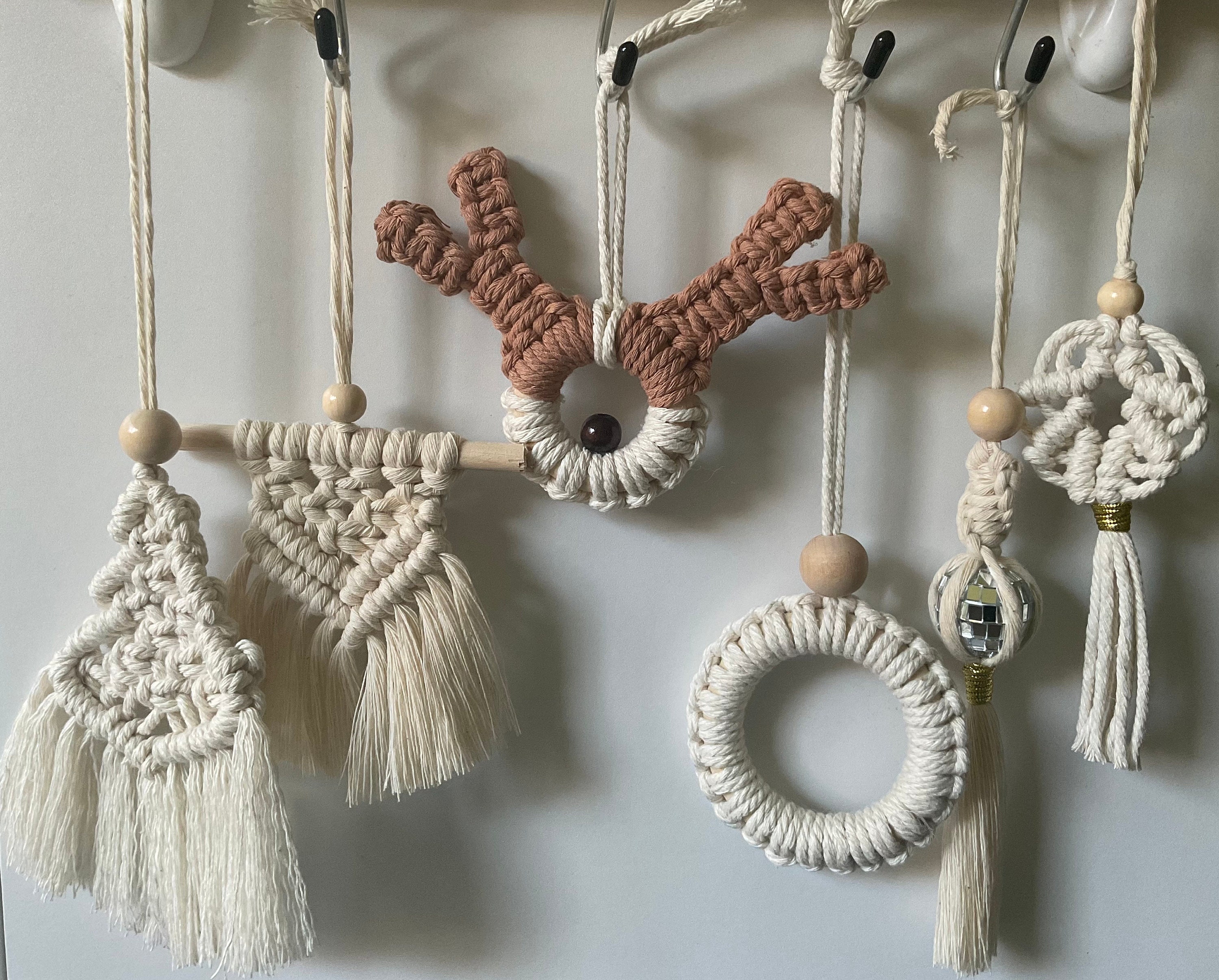 Macrame Christmas Ornaments Farmhouse Xmas Christmas Gift - Etsy