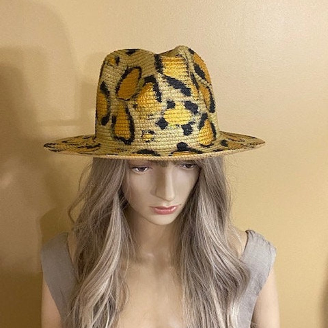 Safari Collection Hand Painted Leopard Sefora Hat - Etsy