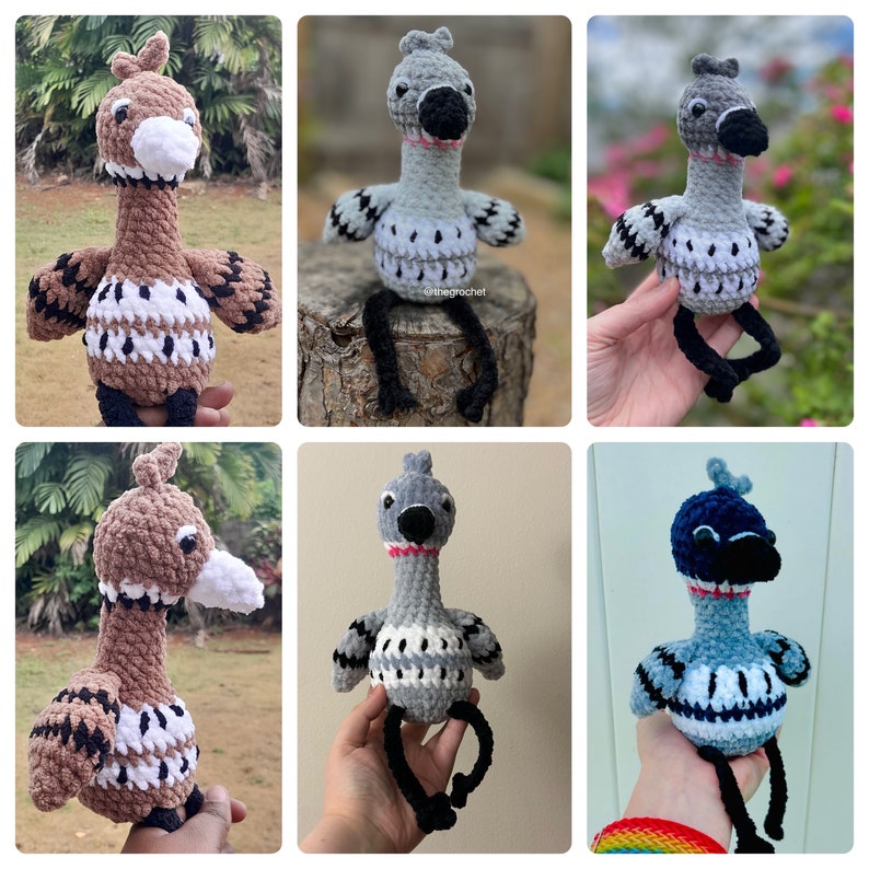 6-in-1 Leggy Bird Amigurumi Crochet PDF Pattern - Etsy
