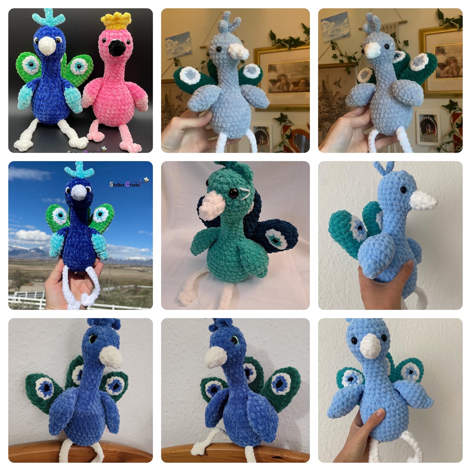 6-in-1 Leggy Bird Amigurumi Crochet PDF Pattern - Etsy