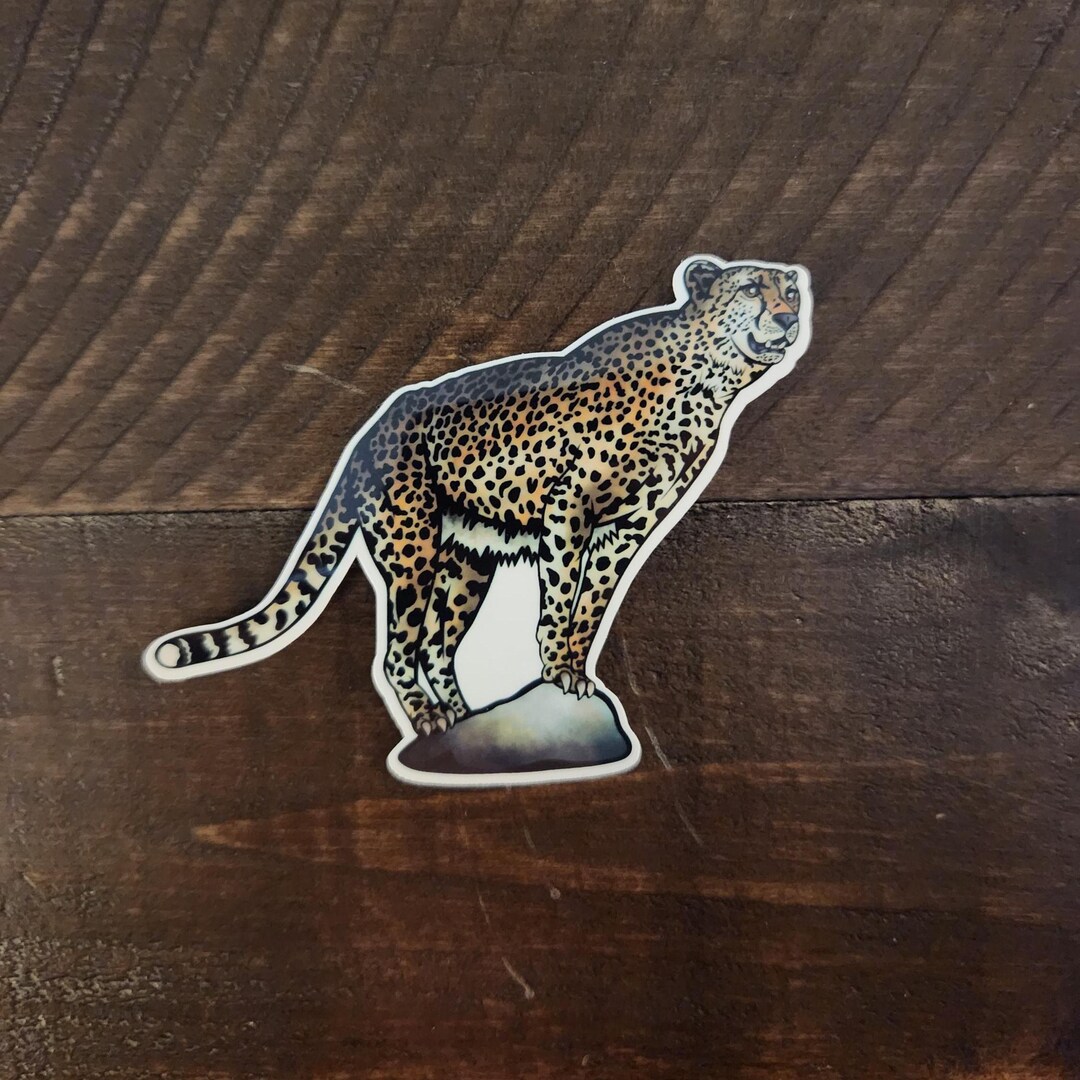 Cheetah Painting Sticker - Etsy