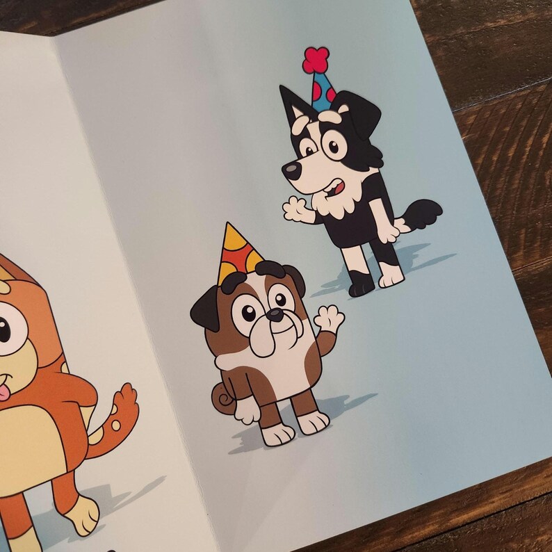 Bluey Greeting Card - Etsy