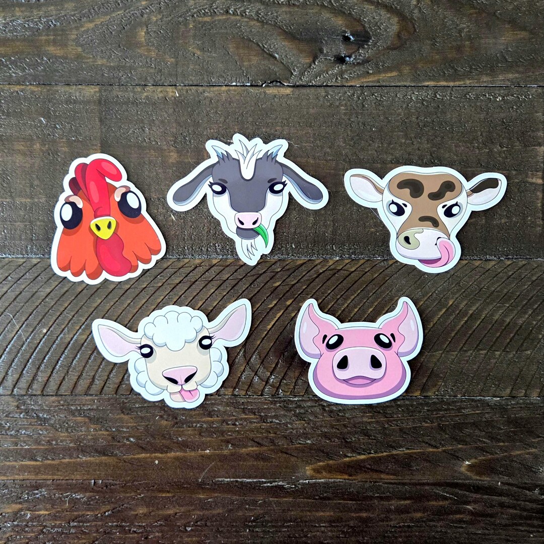 Farm Animals Sticker Pack - Etsy