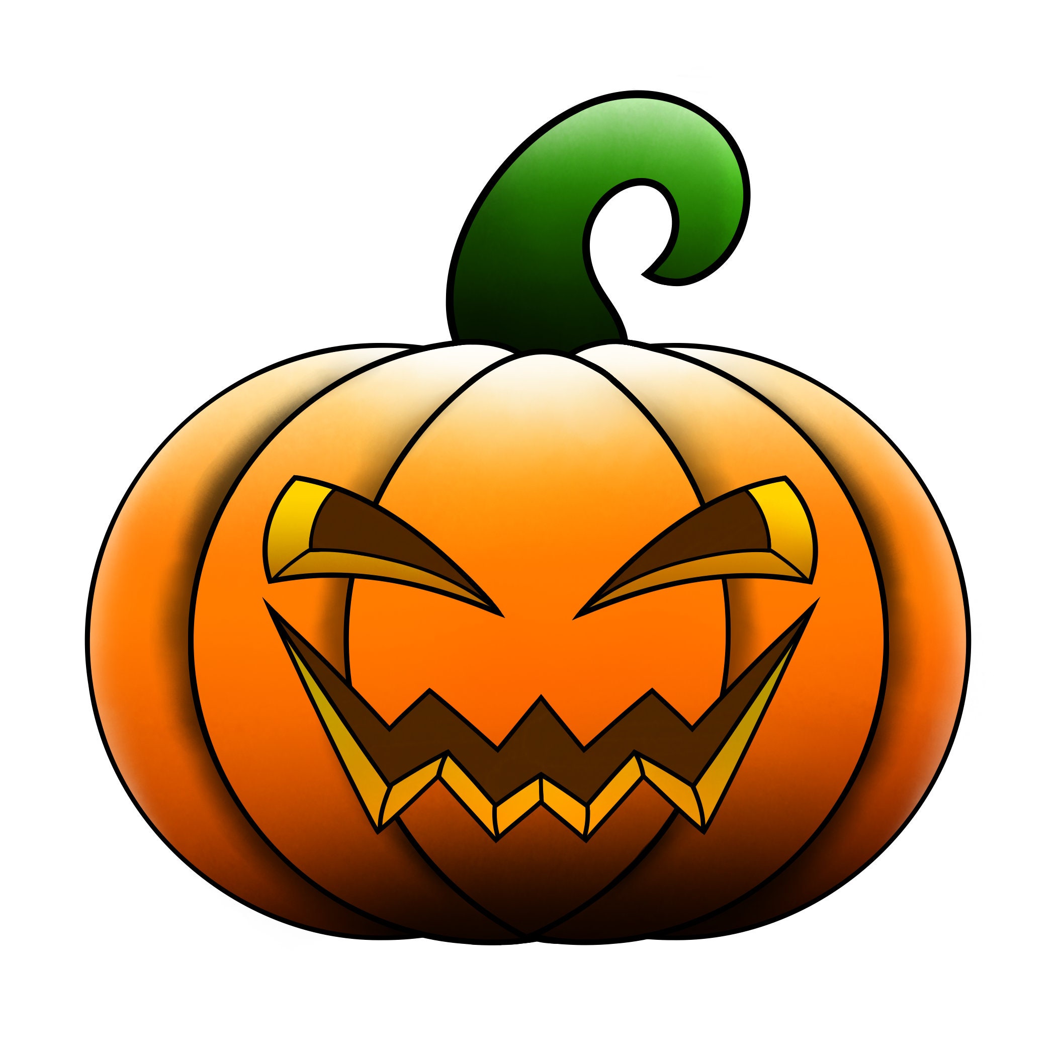 Cartoon Pumpkin Sticker - Etsy