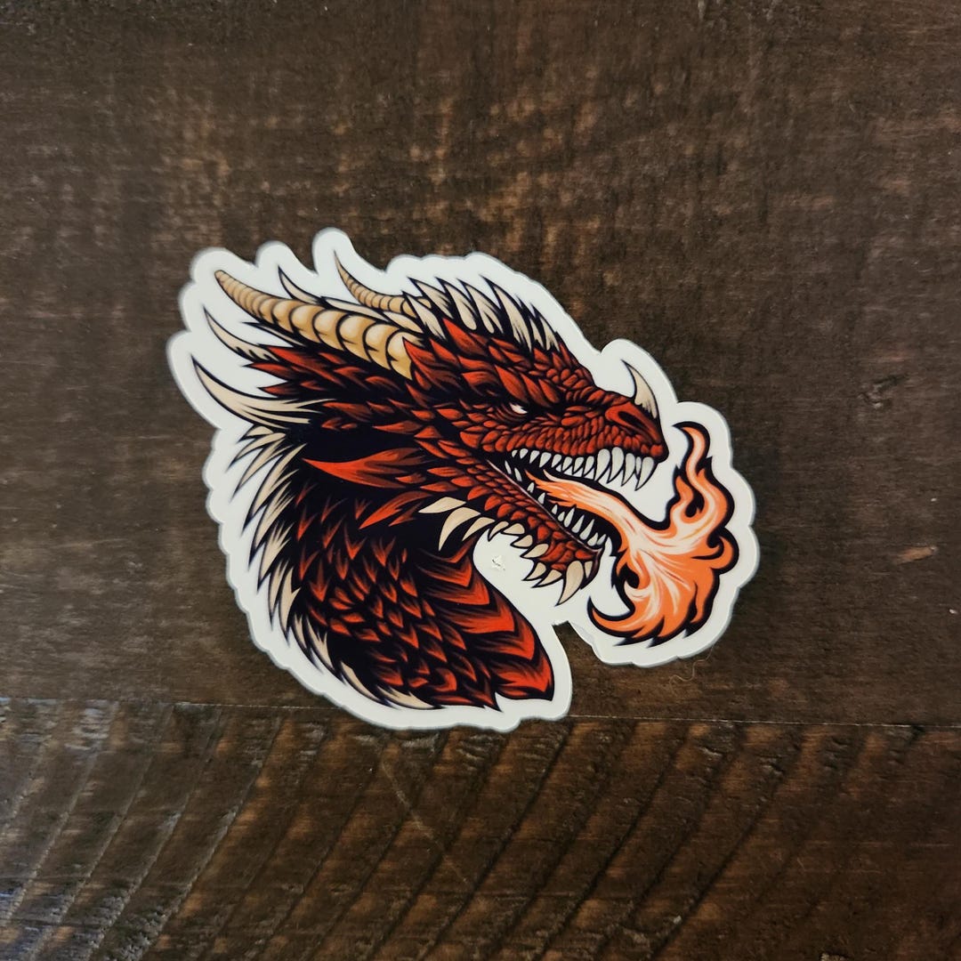 Dragon Head Sticker - Etsy