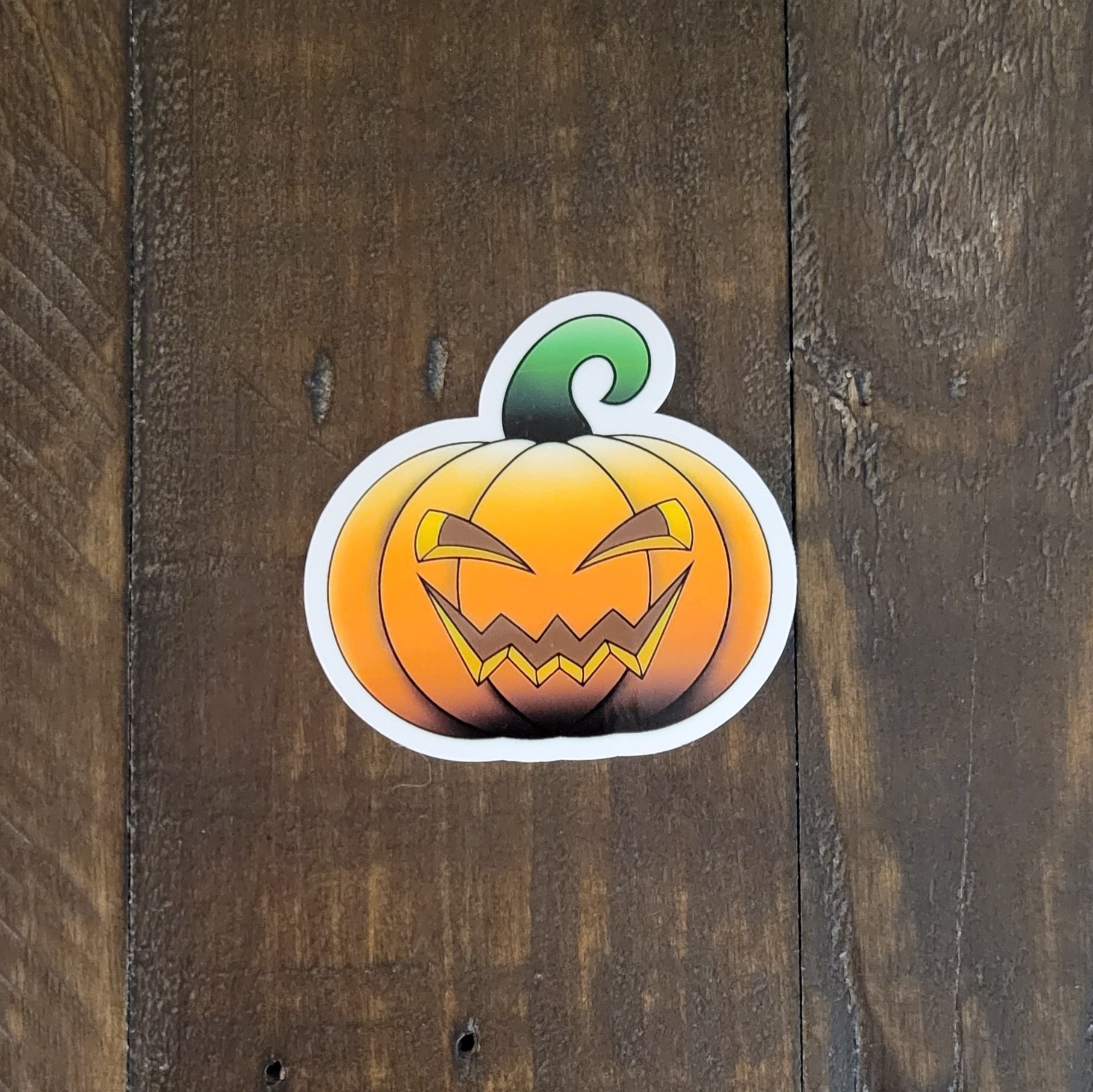 Cartoon Pumpkin Sticker - Etsy