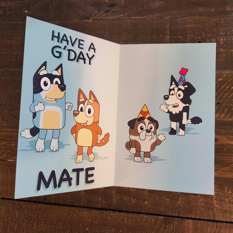 Bluey Greeting Card - Etsy