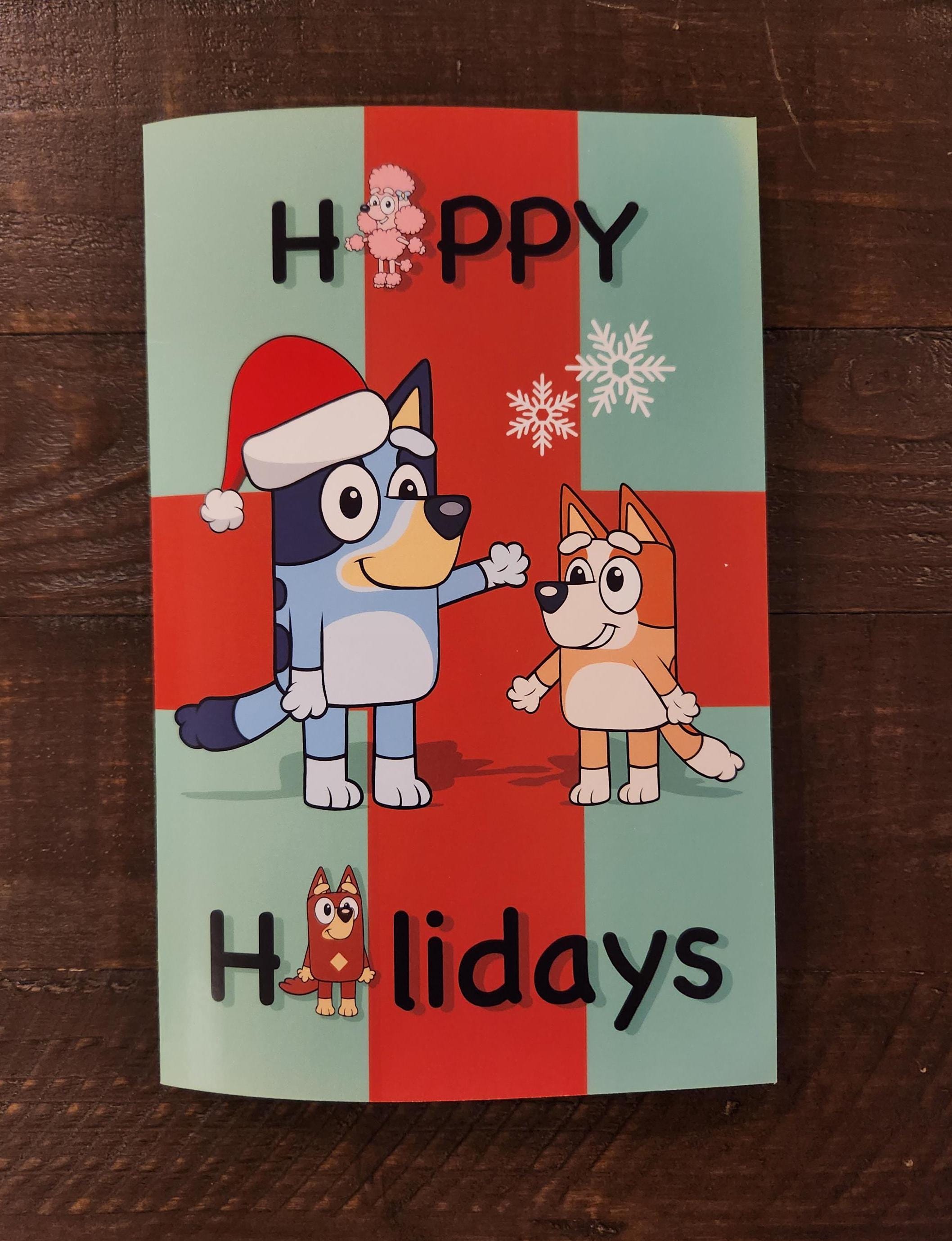 Bluey Holiday Card - Etsy