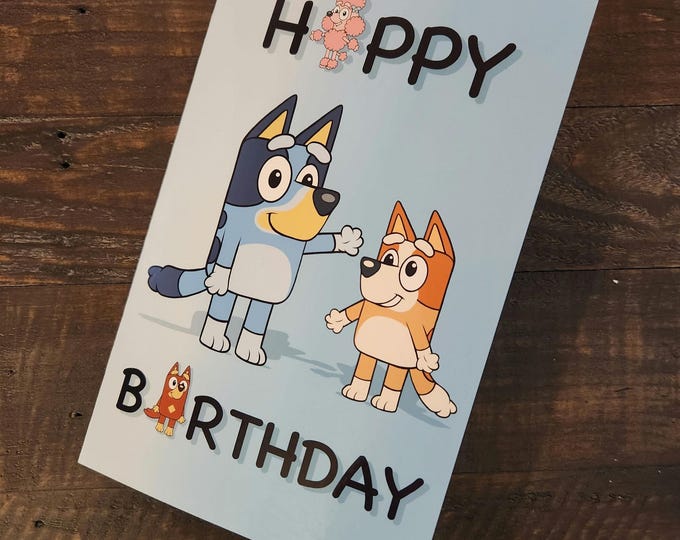 Bluey Greeting Card - Etsy