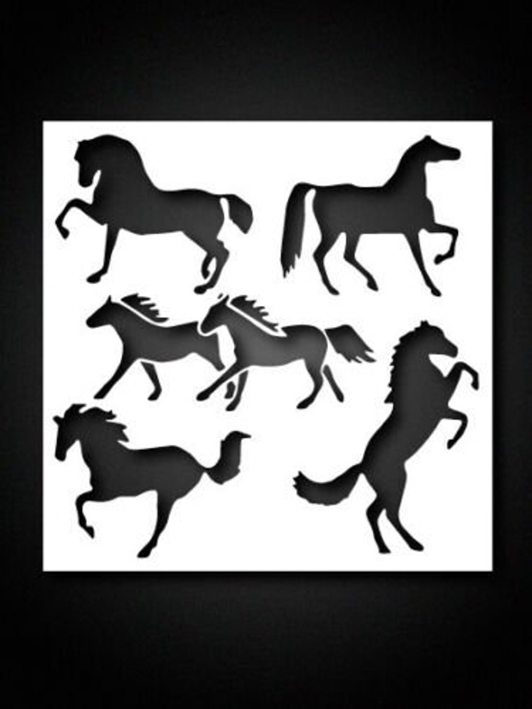 Horse Stencil Horses Country Farm Silhouette 6x6 Inch Stencil - Etsy