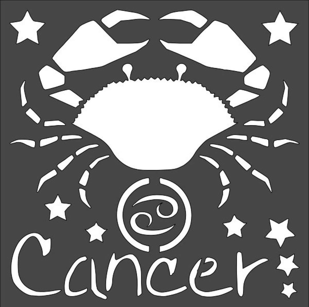 Cancer Zodiac Sign Plastic Stencil Custom - Etsy