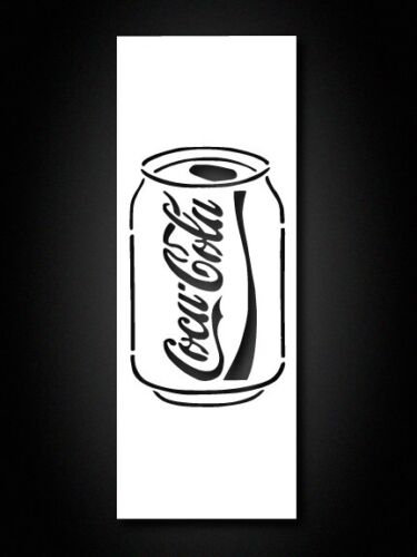 3x8 Inch Custom Cut Drawing Stencil, Coca Cola Can, Plastic Sheet, New ...