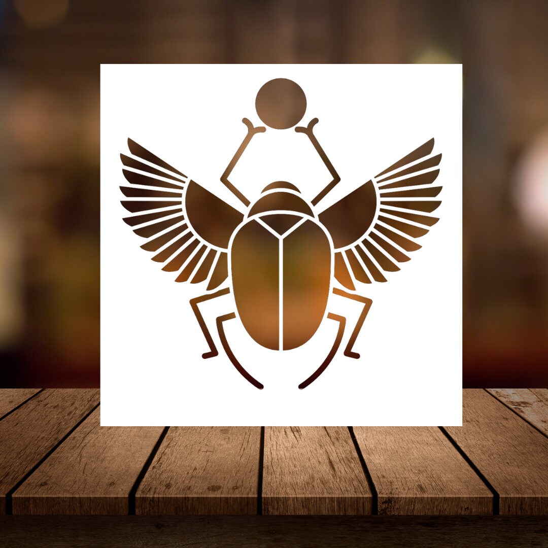 Egyptian Scarab Plastic Stencil Custom - Etsy