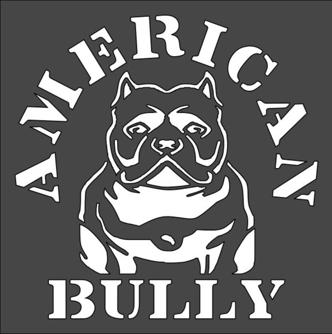 American Bully Dog Plastic Stencil Custom - Etsy