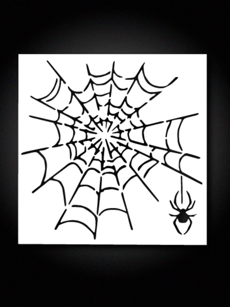 Custom Cut Stencil, 6x6 Spider Web Arts and Crafts Scrapbooking ...