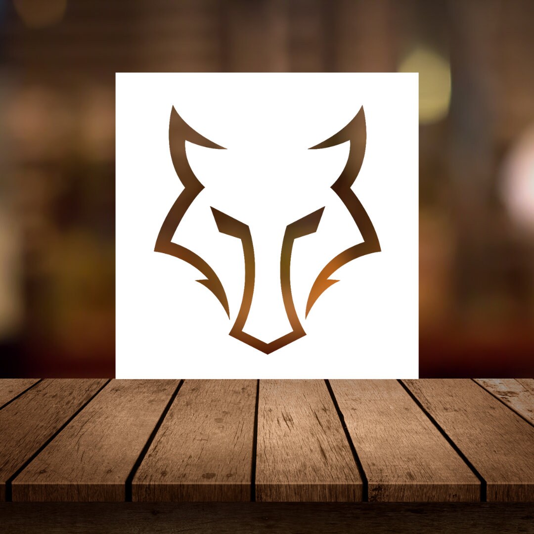 Wolf Head Plastic Stencil Outline Custom - Etsy