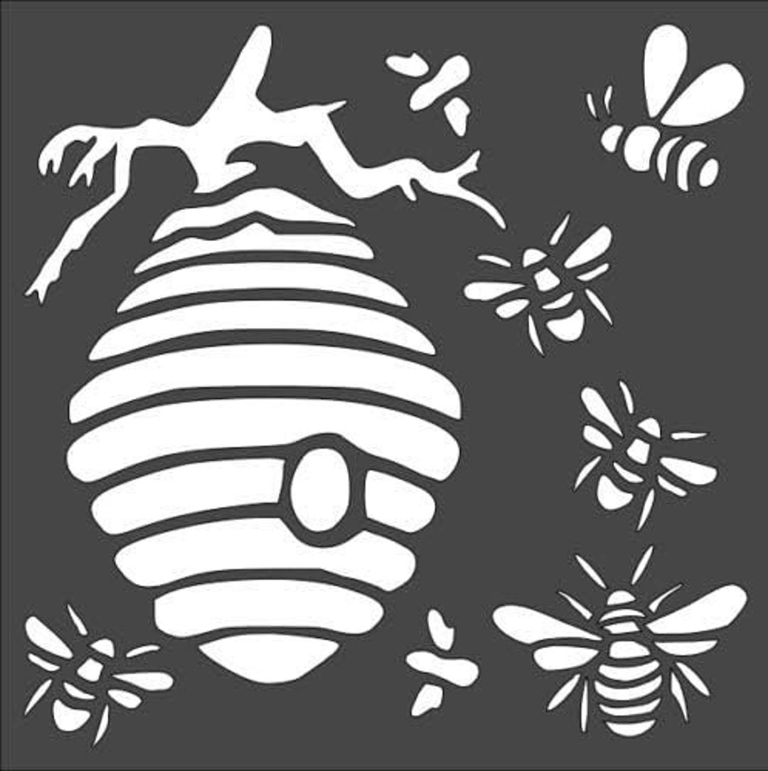 Stencil Bee Hive Tree Branch Bees Plastic Reusable 5.5x5.5 - Etsy