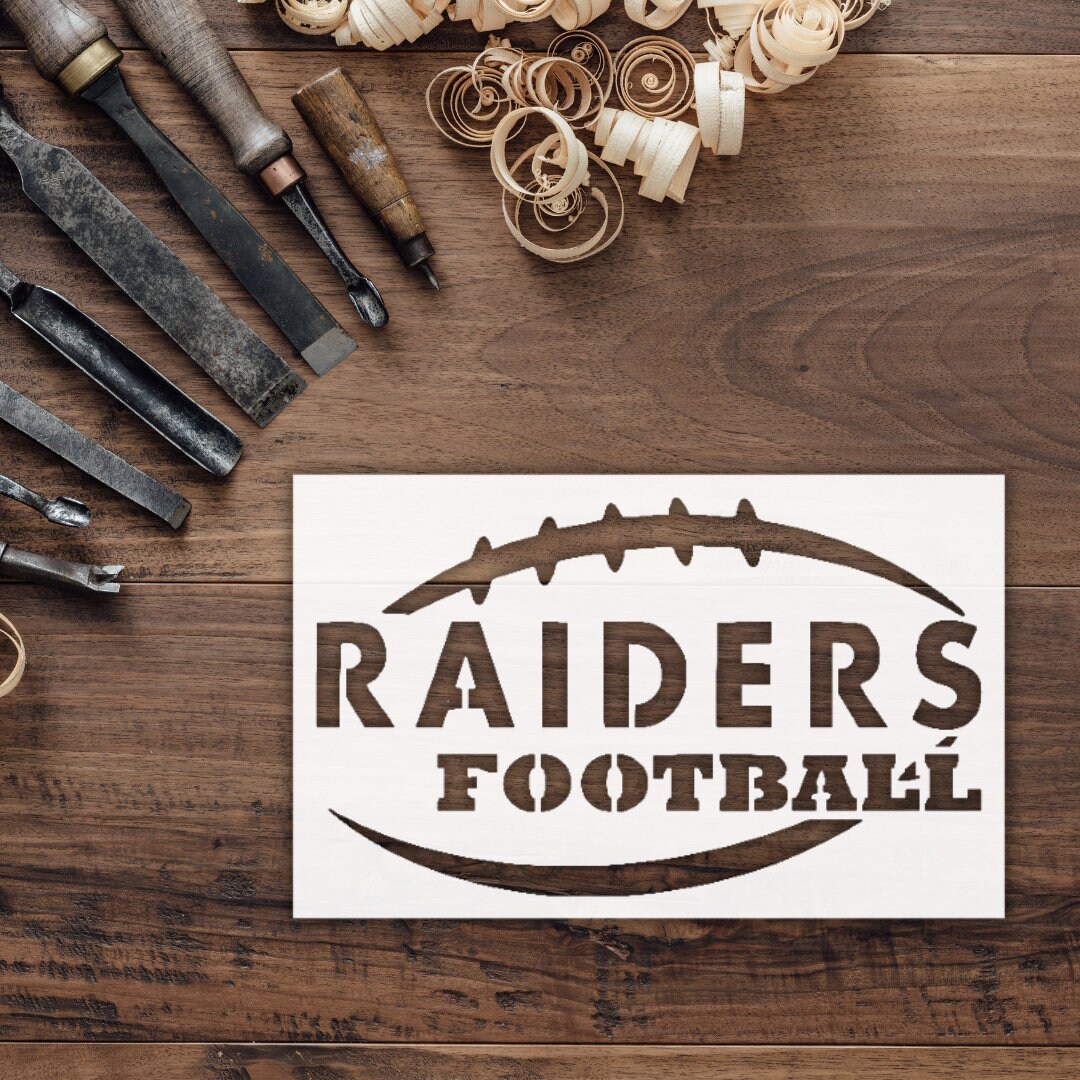 Raiders Football Plastic Stencil Custom Sport Arts and Crafts ...