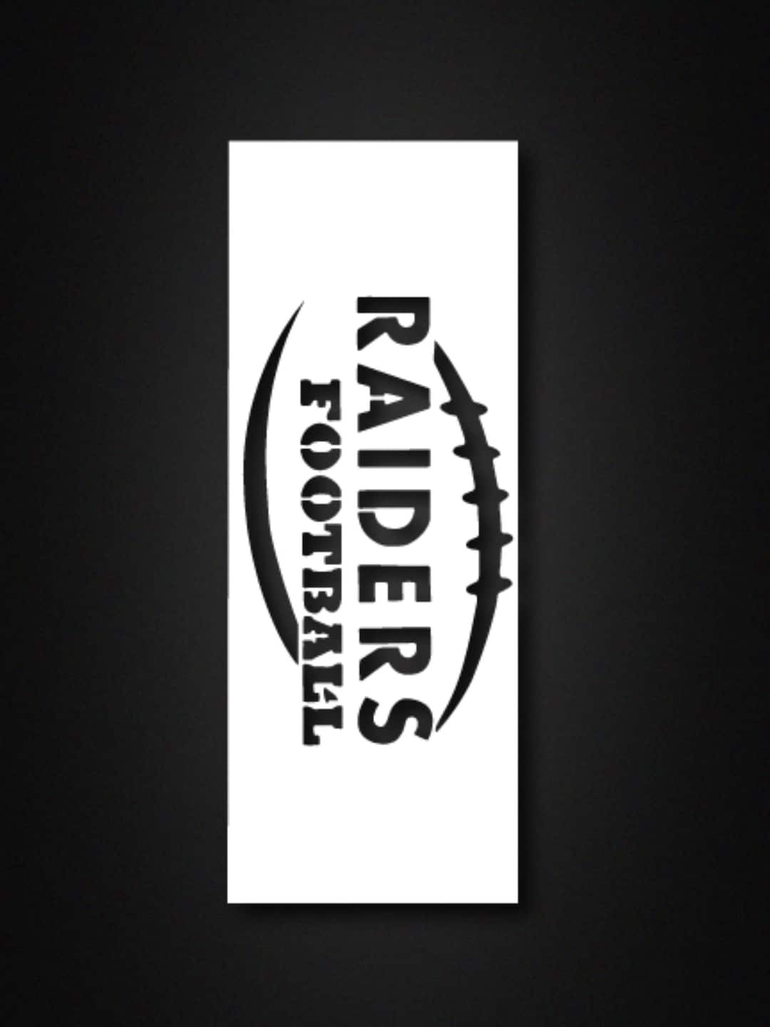 Custom Cut Stencil 3x8 Raiders Football Sport Arts and Crafts ...