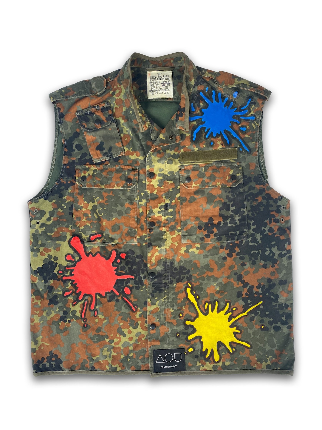 Hand-painted Clothing Unique Vintage Art Vest Original Painted Festival ...