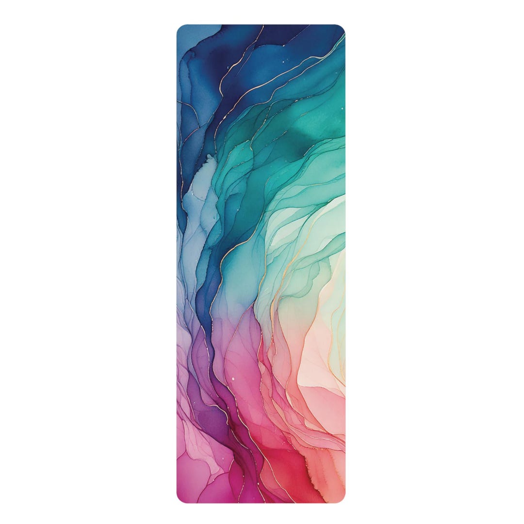 Artistic Rubber Yoga Mat, Non-slip Exercise Mat, Fun Yoga Mat Design ...