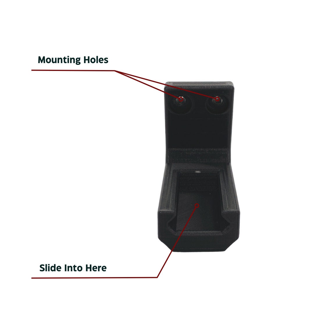 Pistol Picatinny Rail Mount Wall / Gun Holder Rack Storage Organizer ...