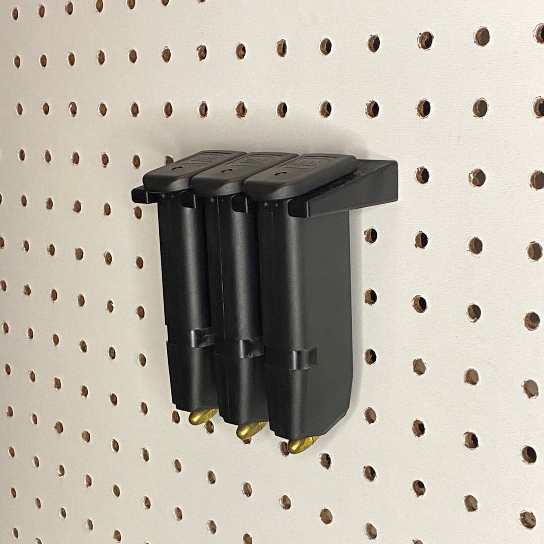 Glock Compatible Magazine Rack - Pegboard / Storage Home Organizer Safe ...