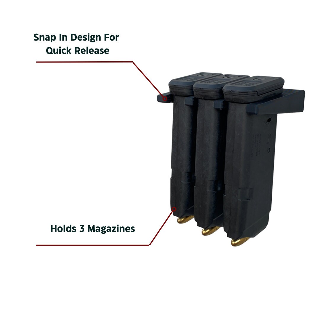 Glock Compatible Magazine Rack Wall / Rack Storage Home Organizer Safe ...