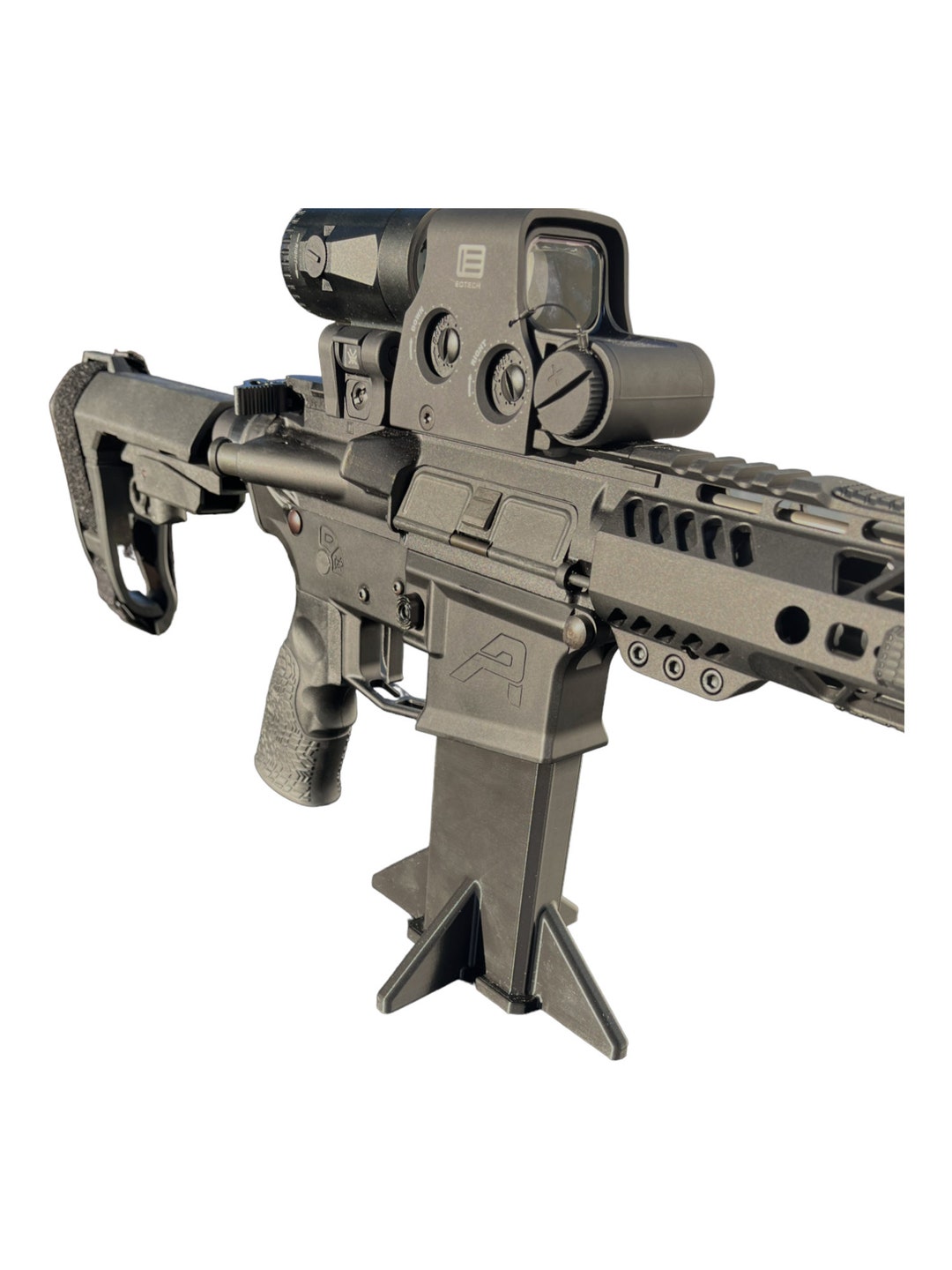 AR-15 Stand / Rifle Tactical Gun Holder Rack Storage Home Defense ...