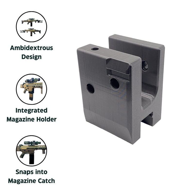 FN SCAR-H Compatible Wall Mount W/ Magazine Holder Scar 17 17S & Scar ...