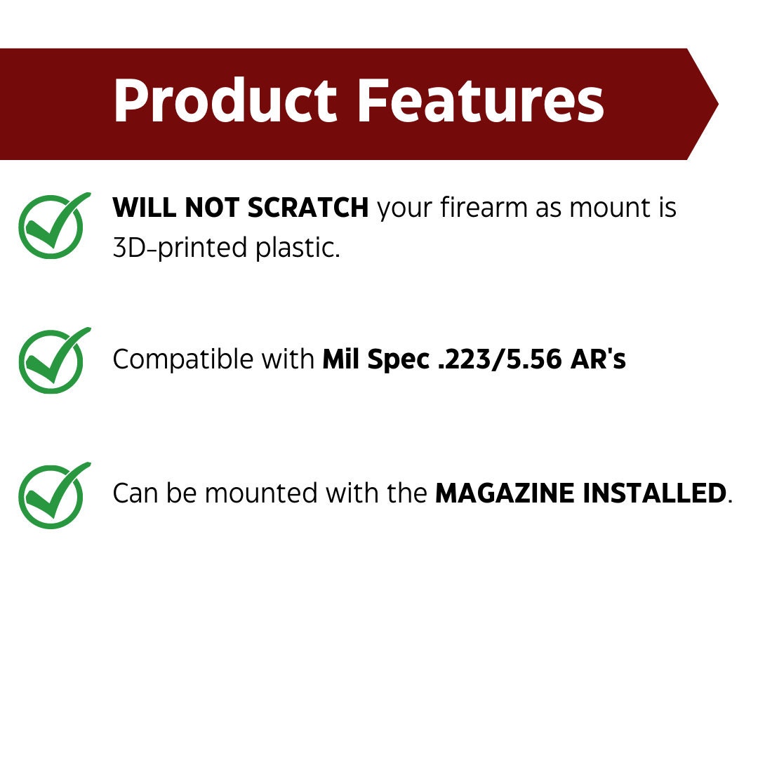 AR-15 Mount Wall / Rifle Tactical Gun Holder Rack Storage Home Defense ...