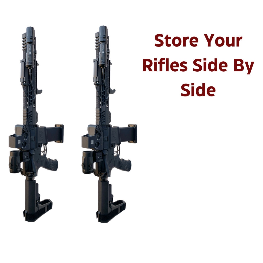 AR-15 Vertical Mount Wall /rifle Tactical Gun Holder Rack Storage Home ...