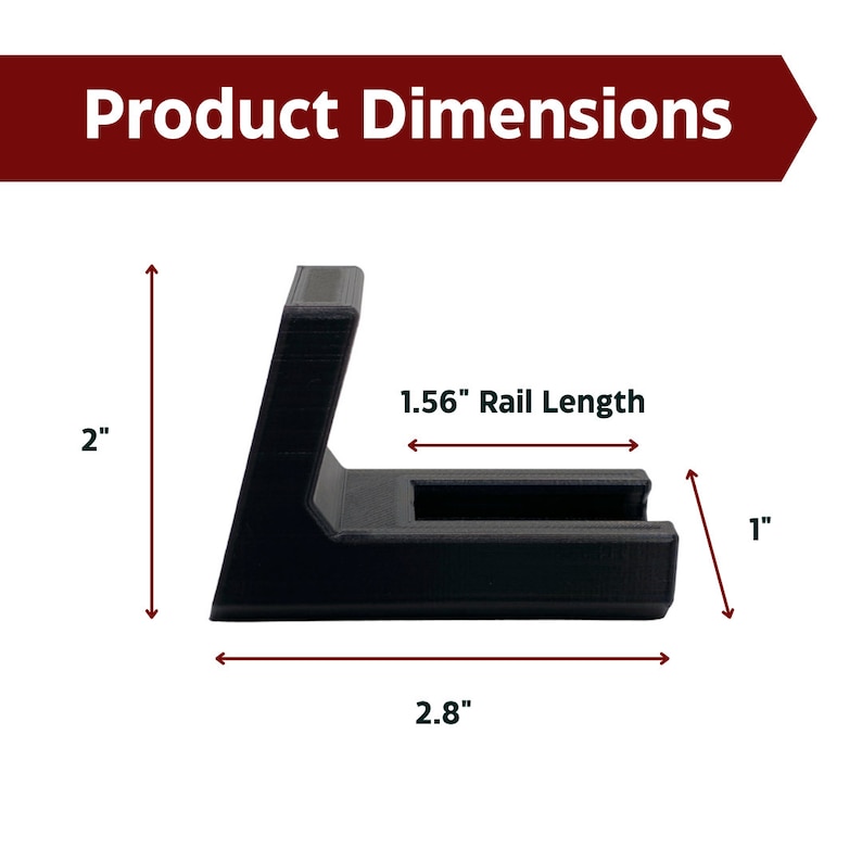 Pistol Picatinny Rail Mount Wall / Gun Holder Rack Storage Organizer ...