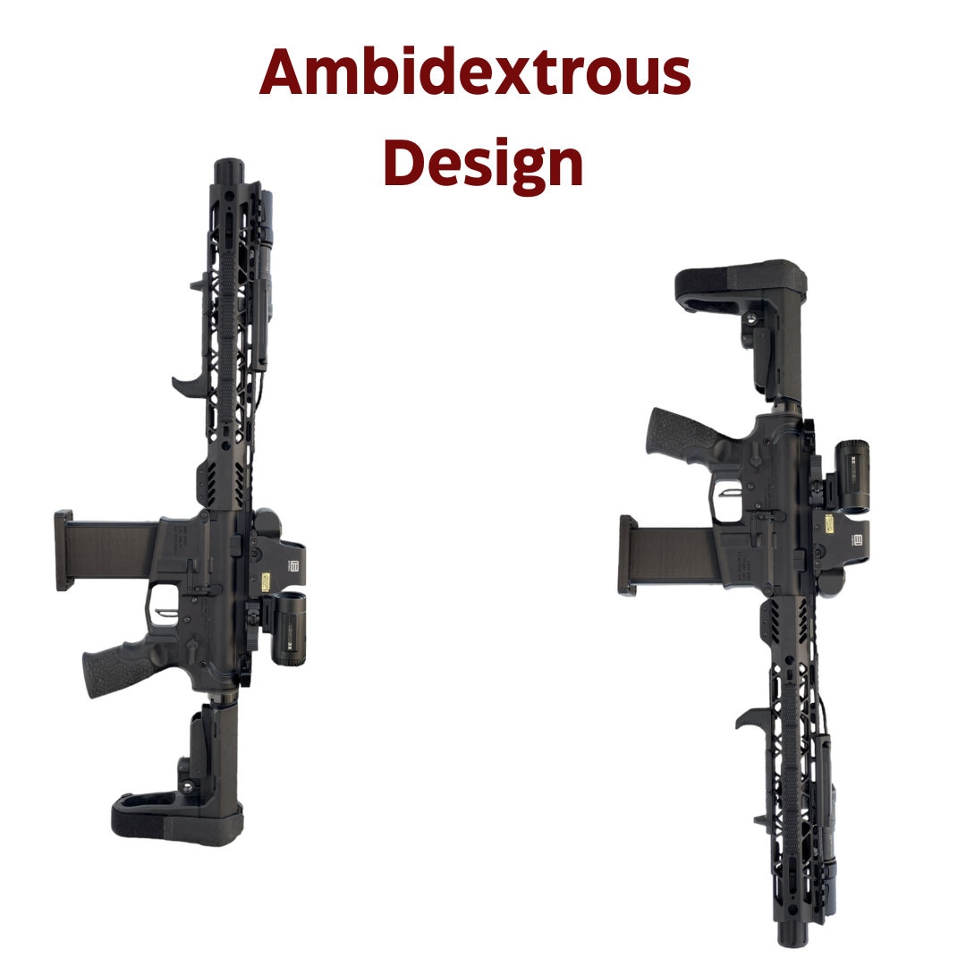 AR-15 Vertical Mount Wall /rifle Tactical Gun Holder Rack Storage Home ...